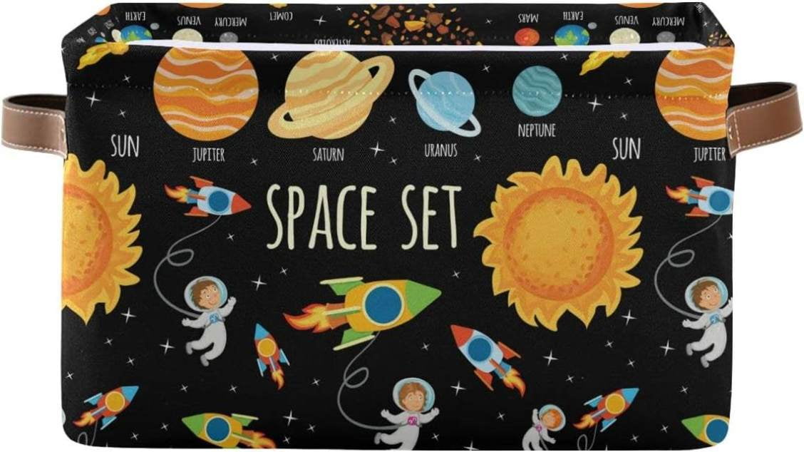 GZHJMY Space Planet Rectangular Storage Bin, Collapsible Toy Storage ...