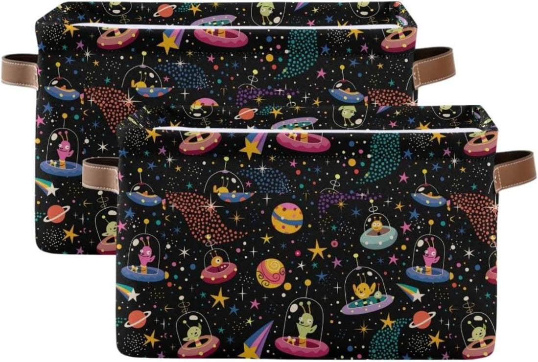 GZHJMY Space Planet Rectangular Storage Bins, 2 PCS Collapsible Toy ...