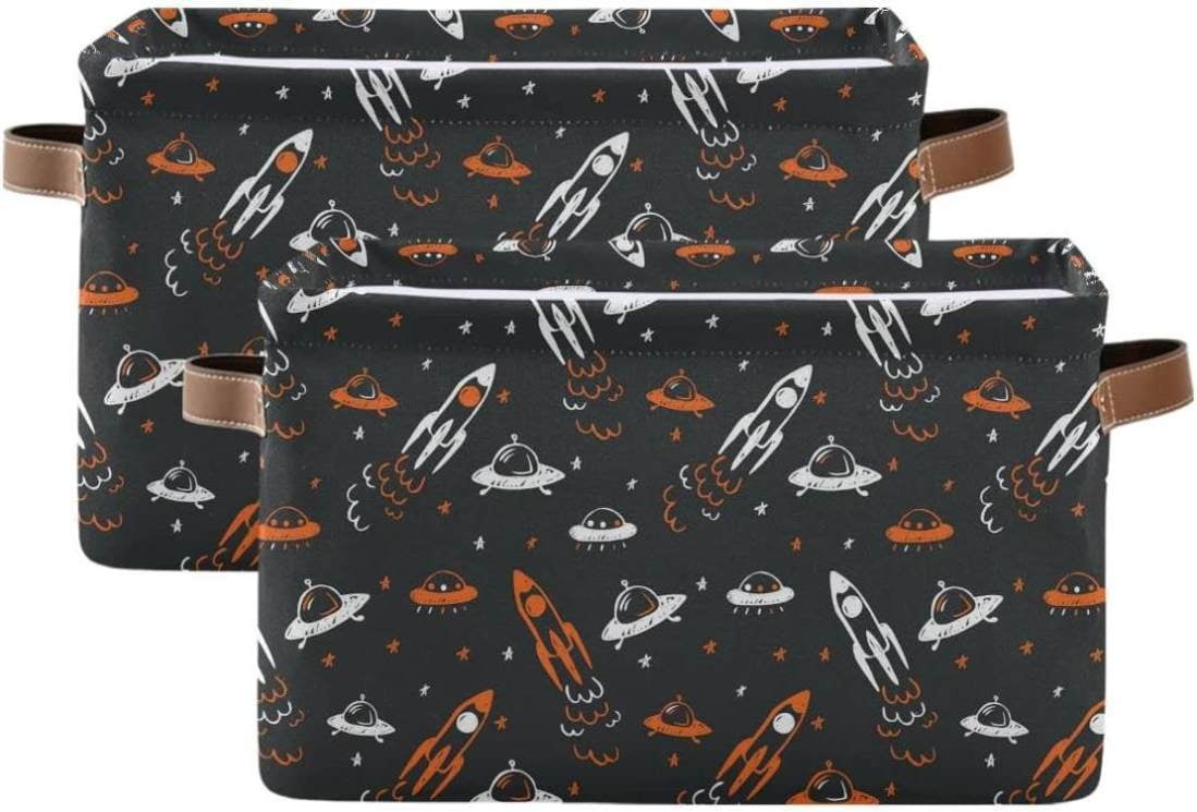 GZHJMY Space Planet Rectangular Storage Bins, 2 PCS Collapsible Toy ...