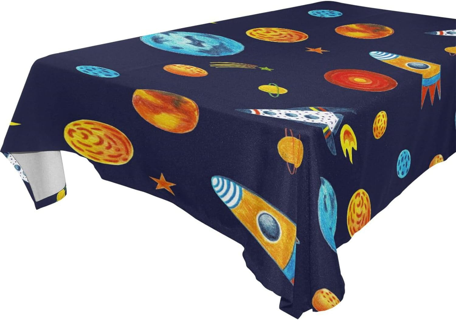 GZHJMY Space Rockets Tablecloth, Rectangle Waterproof Washable ...