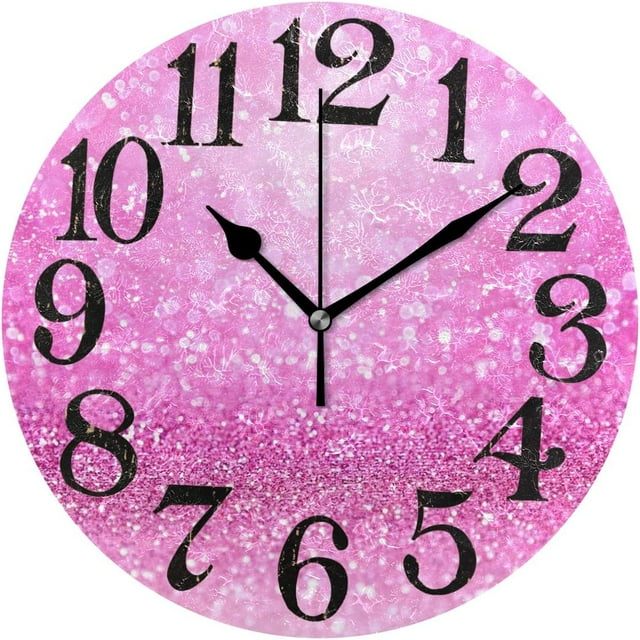 GZHJMY Sparkling Pink Glitter Print Girly Confetti Girl Princess Theme ...