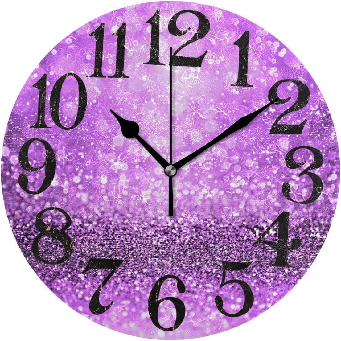 GZHJMY Sparkling Purple Glitter Print Girly Confetti Girl Princess ...