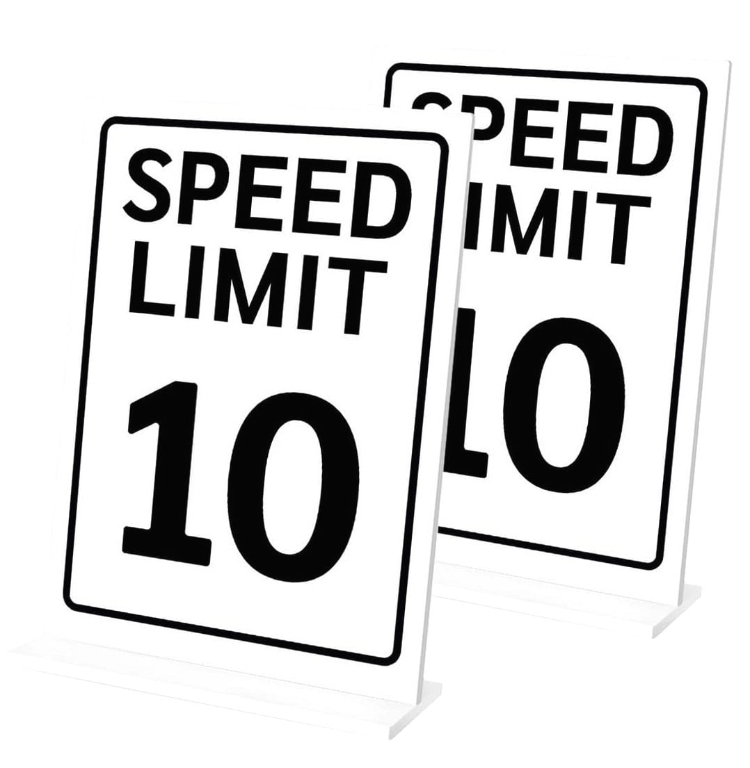 GZHJMY Speed Limit Sign, Speed Limit Signs 10 MPH, Birthday Decorations ...