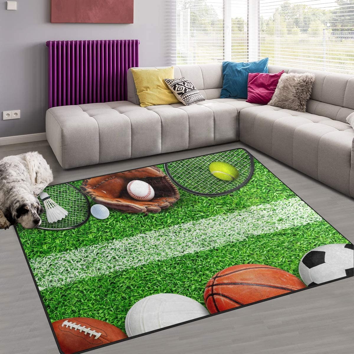 GZHJMY Sport Non Slip Area Rug for Living Dinning Room Bedroom Kitchen ...