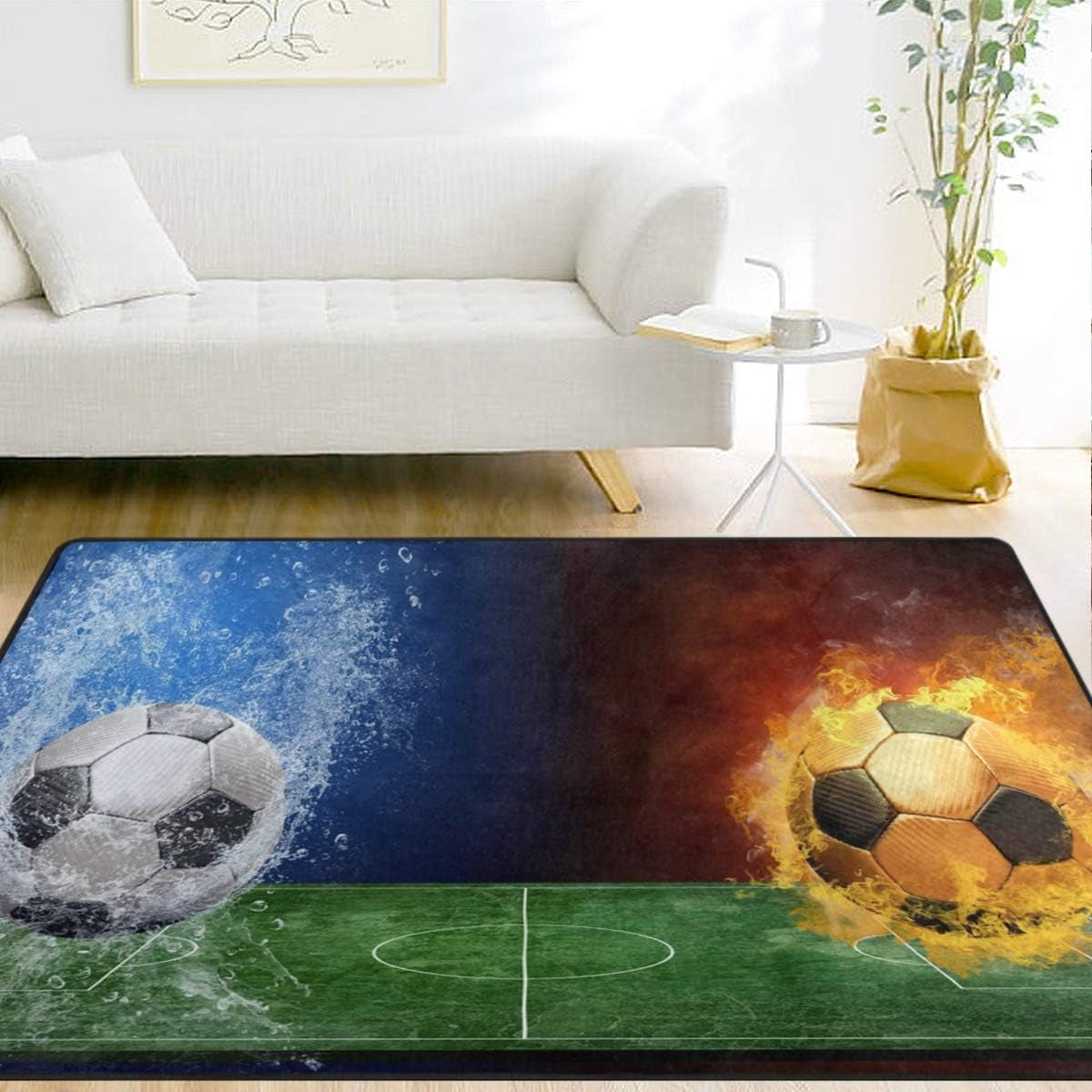 GZHJMY Sport Non Slip Area Rug for Living Dinning Room Bedroom Kitchen ...