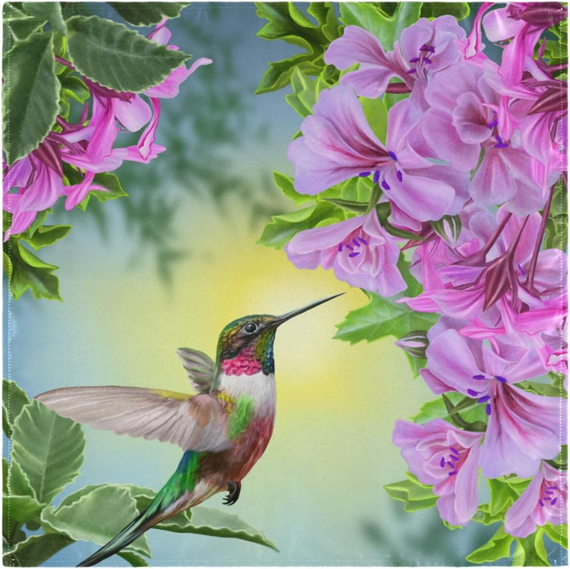 GZHJMY Spring Hummingbird Flower Cloth Napkins, Set of 1 20 x 20 Inch ...