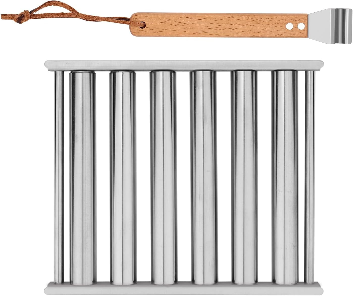 GZHJMY Stainless Steel Hot Dog Roller for Grill + Metal Spatula with ...