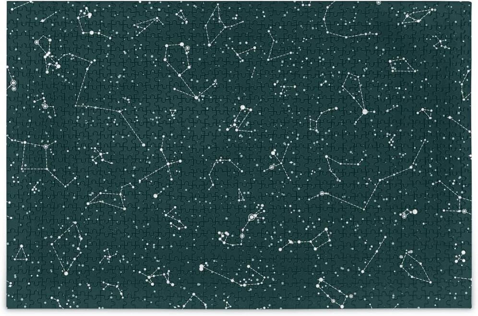 GZHJMY Star Constellations On Green Astronomy Scientific Pattern Starry ...