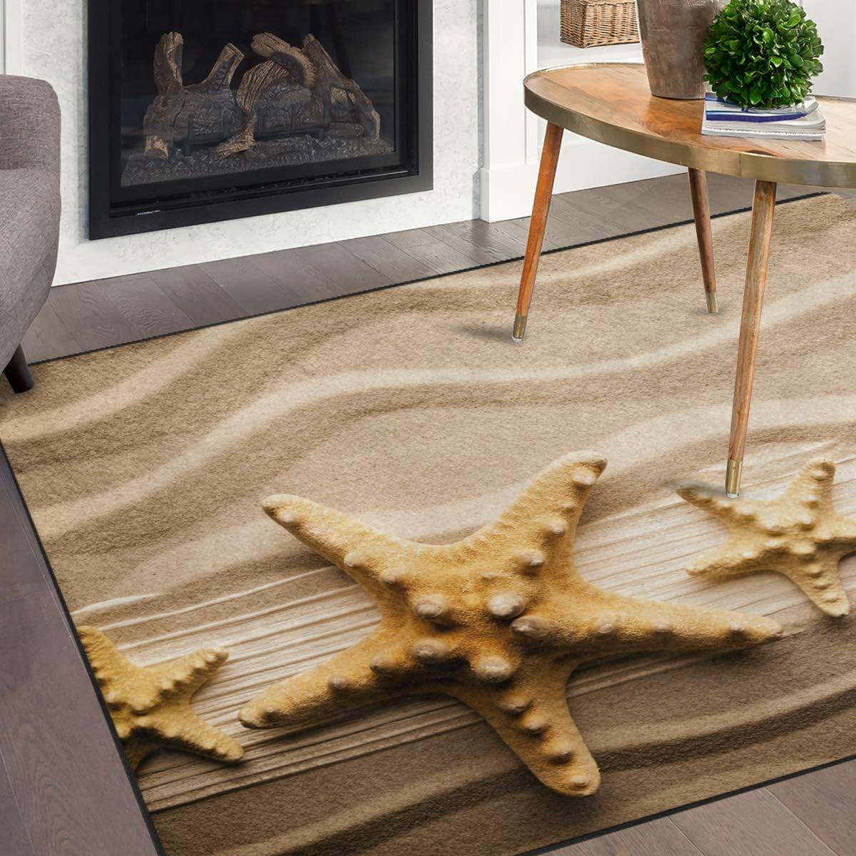GZHJMY Starfish Non Slip Area Rug for Living Dinning Room Bedroom Kitchen, 2' x 3'(24 x 36 ...