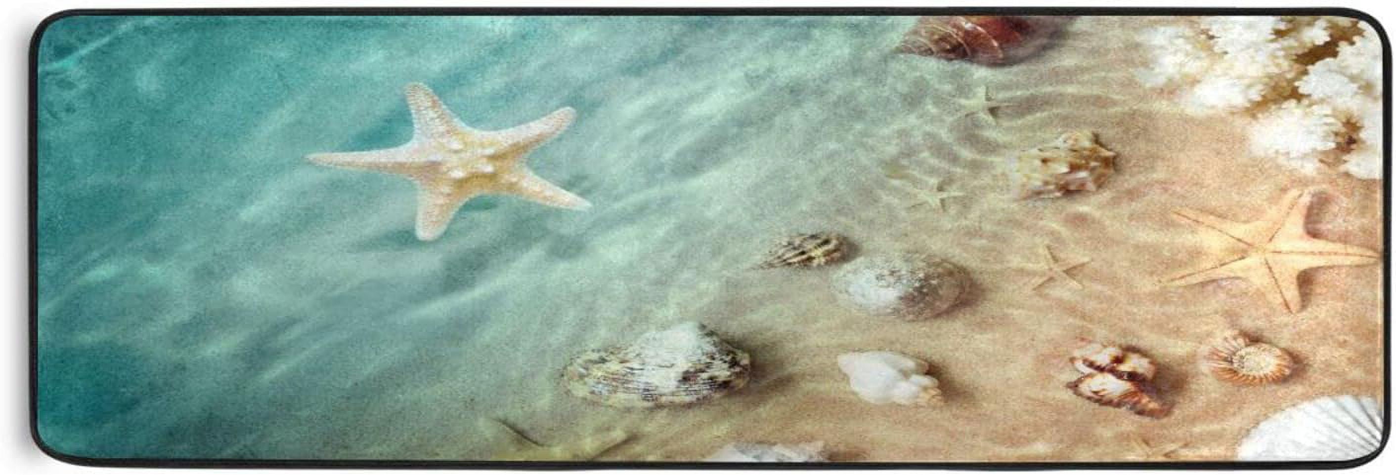 GZHJMY Starfish Summer Beach Area Rug - 2' x 6' Washable Runner Rugs ...