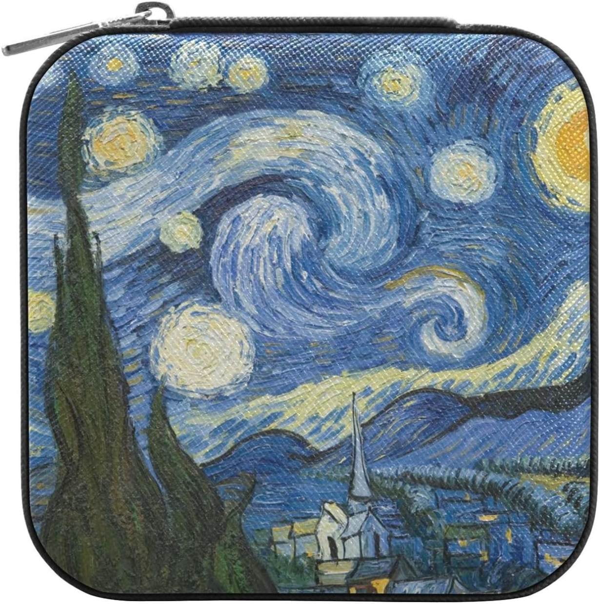 GZHJMY Starry Night Small Jewelry Box, Portable Leather Travel Jewelry ...