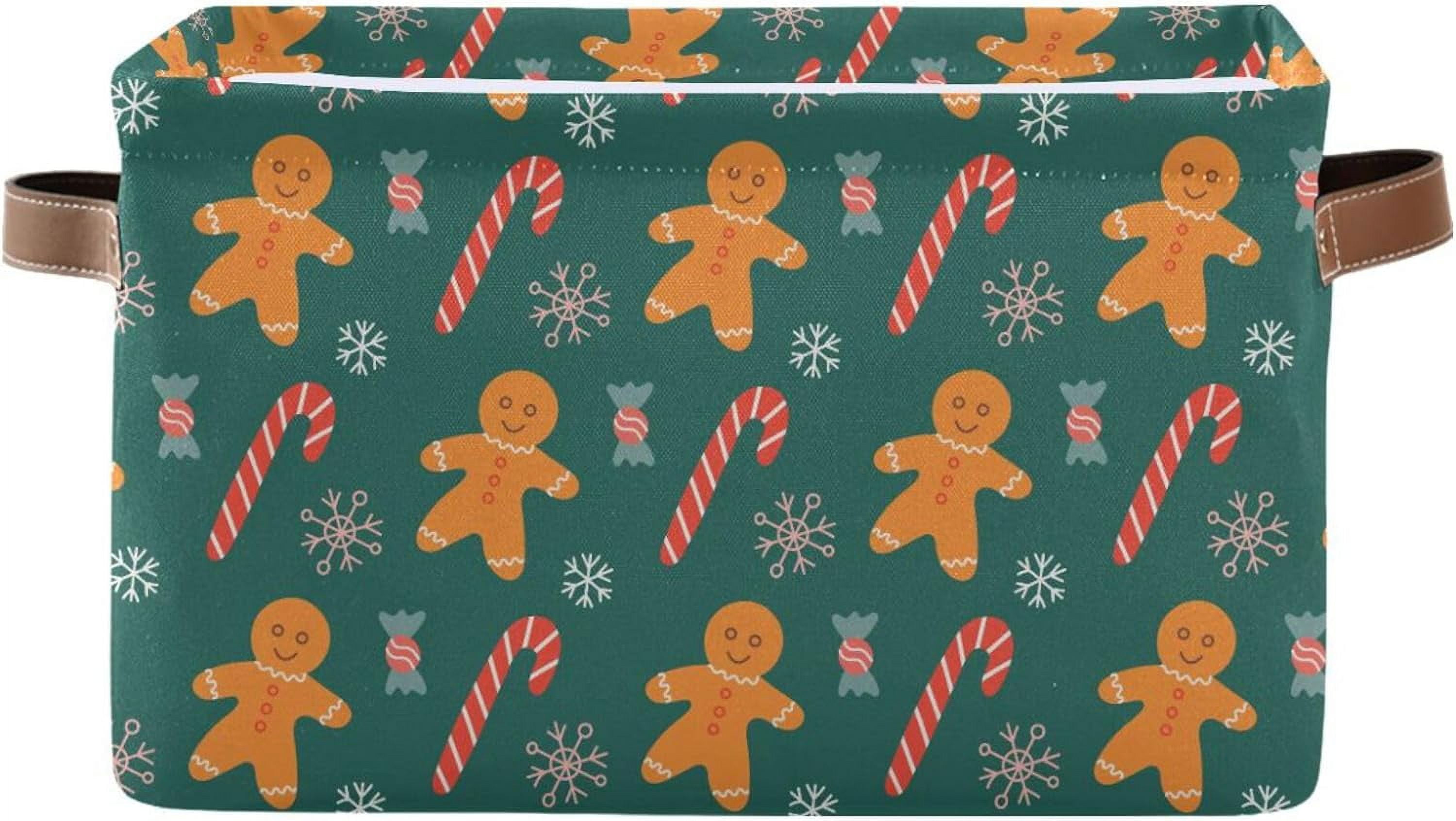GZHJMY Storage Basket Cartoon Gingerbread Foldable Canvas Laundry ...