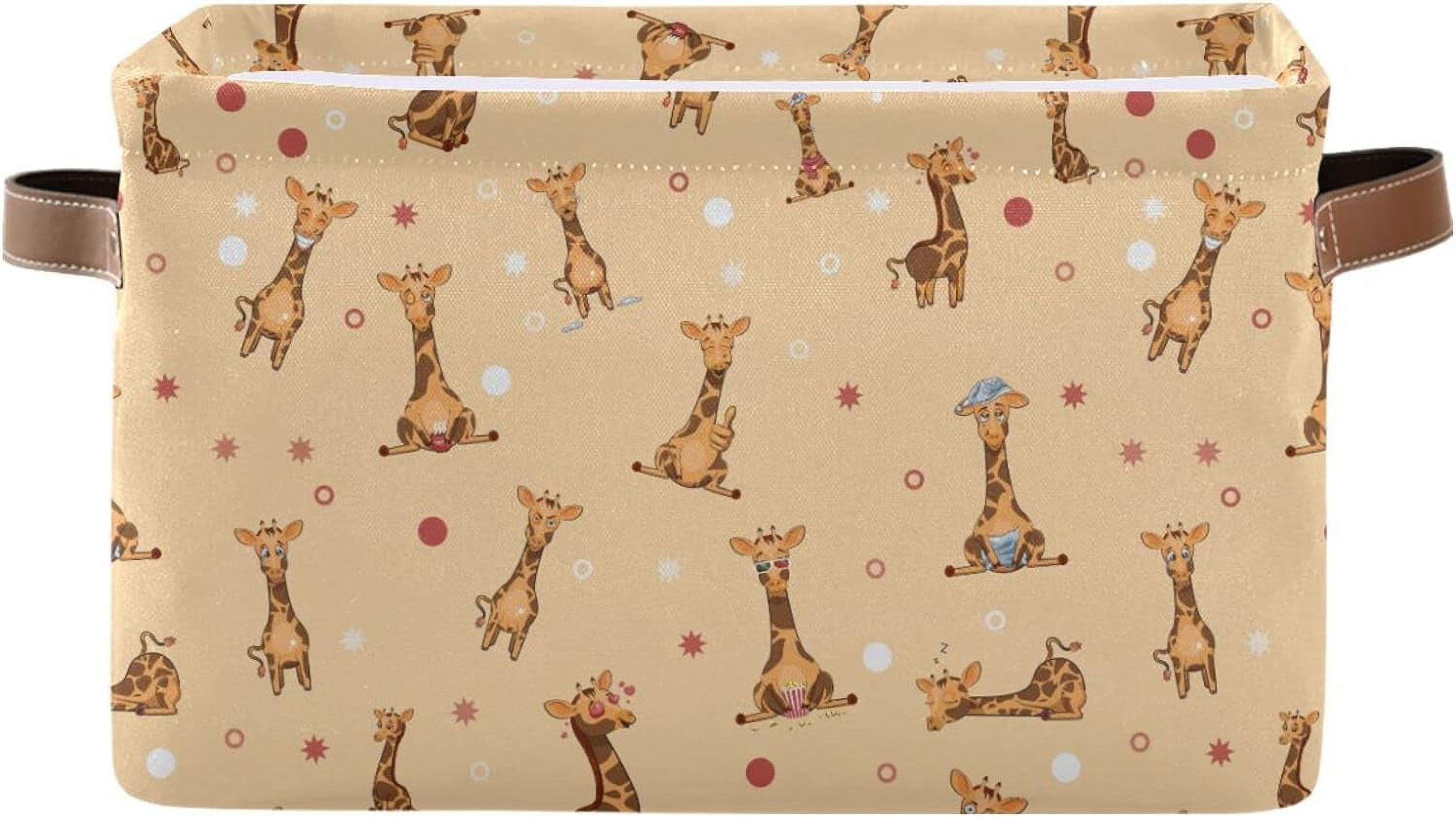 GZHJMY Storage Basket Cartoon Giraffe Foldable Canvas Laundry Baskets ...