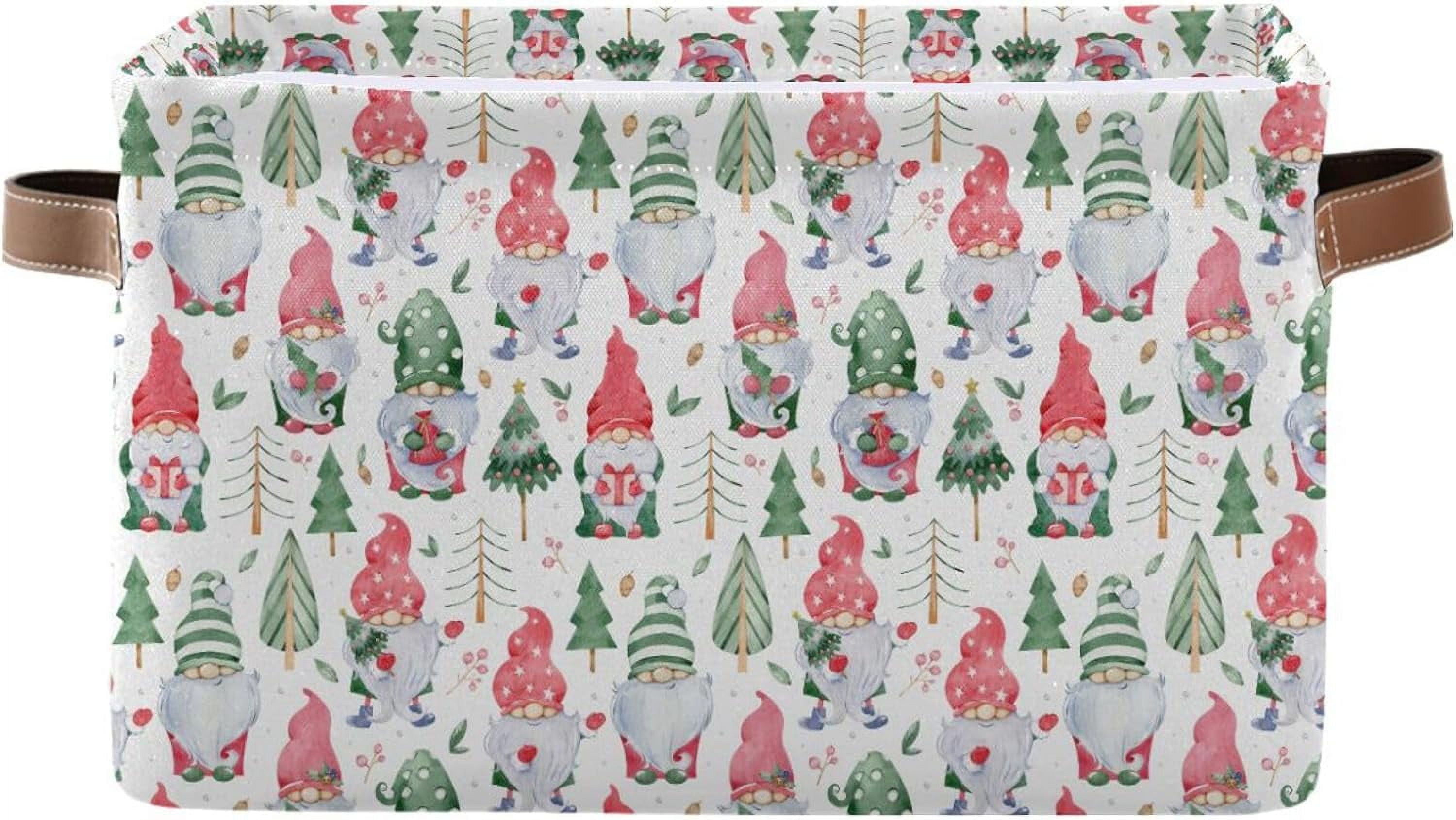 GZHJMY Storage Basket Christmas Gnomes Foldable Canvas Laundry Baskets ...