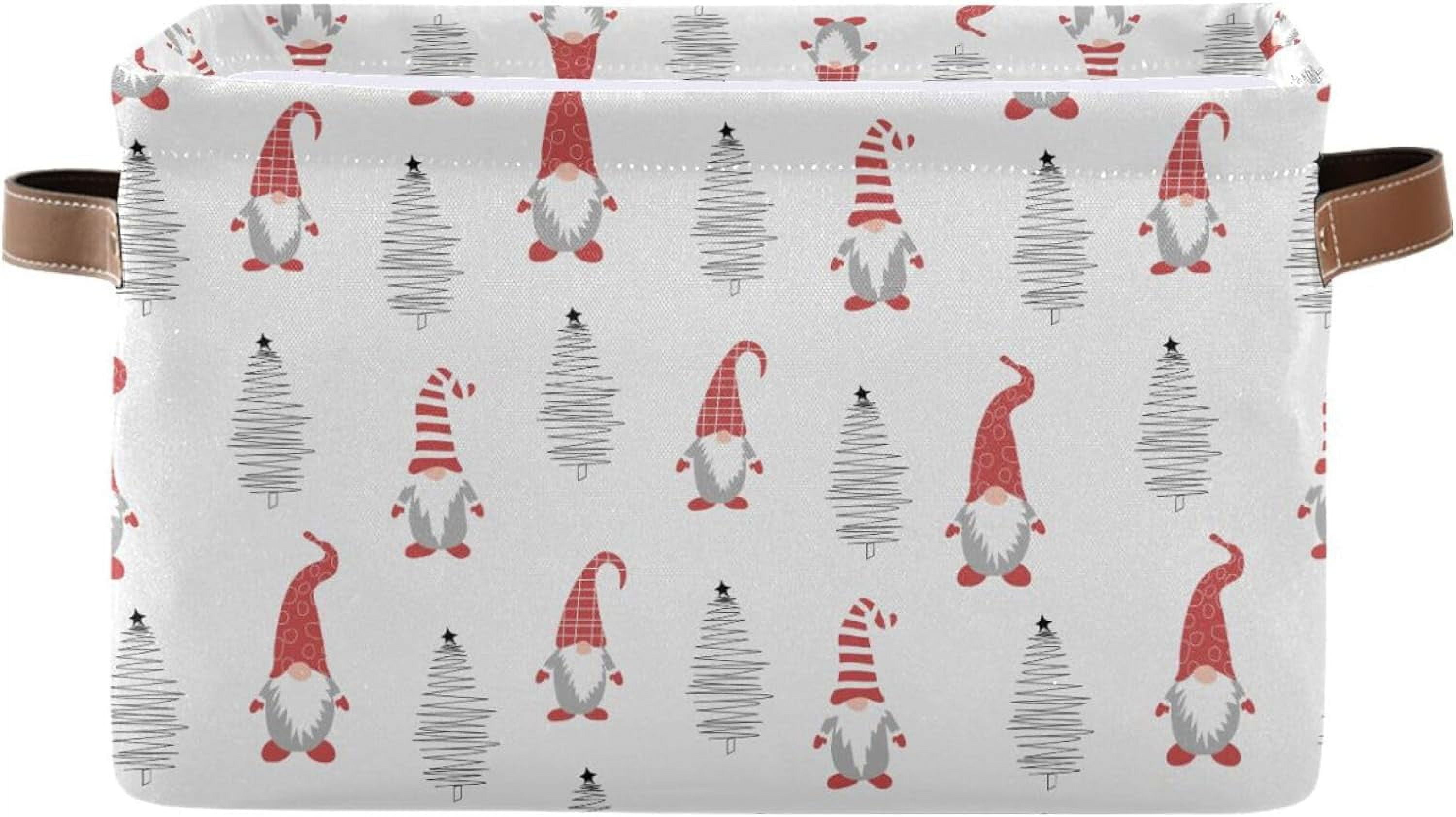 GZHJMY Storage Basket Christmas Gnomes Foldable Canvas Laundry Baskets ...