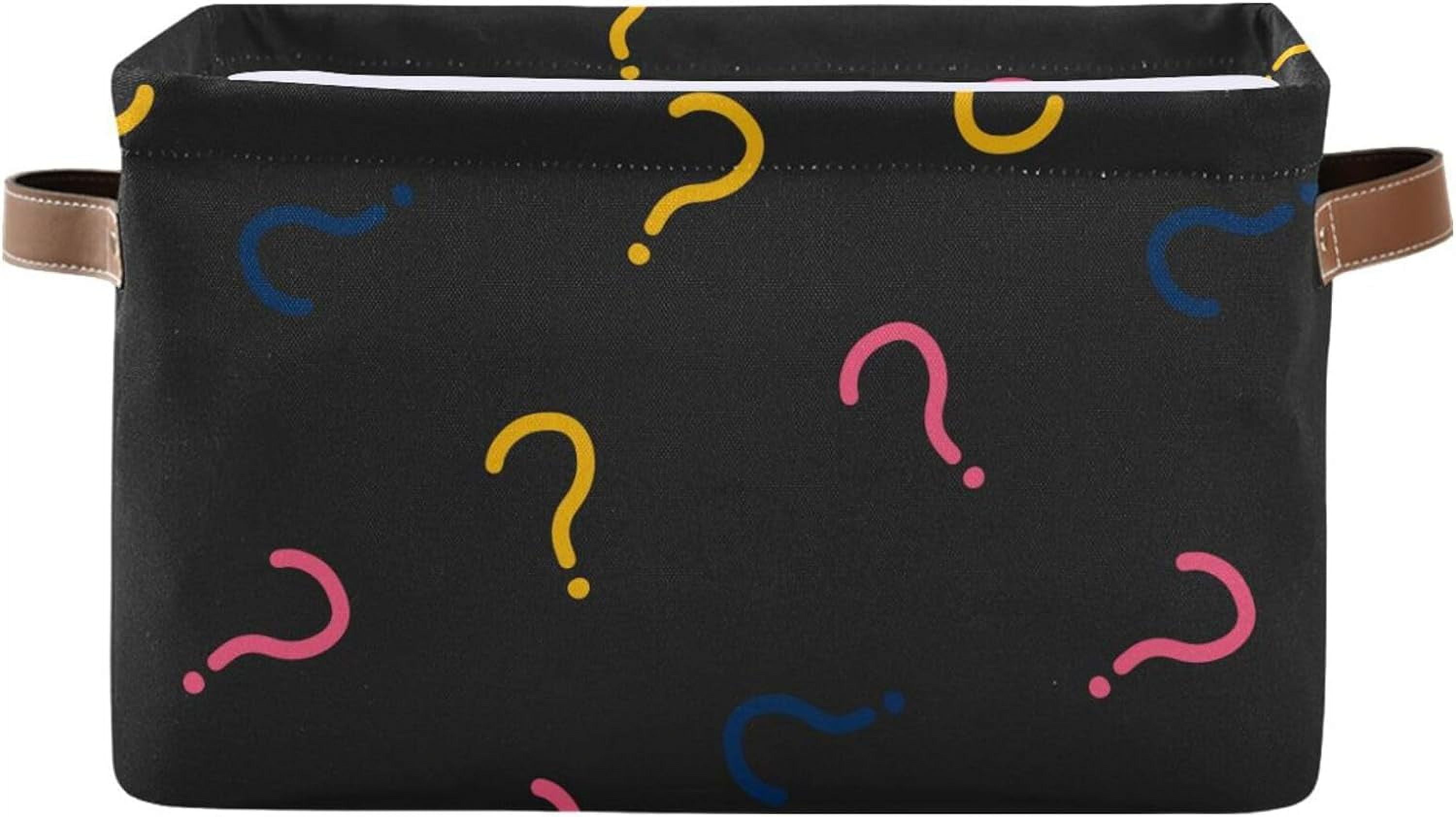 GZHJMY Storage Basket Colorful Question Mark Foldable Canvas Laundry ...