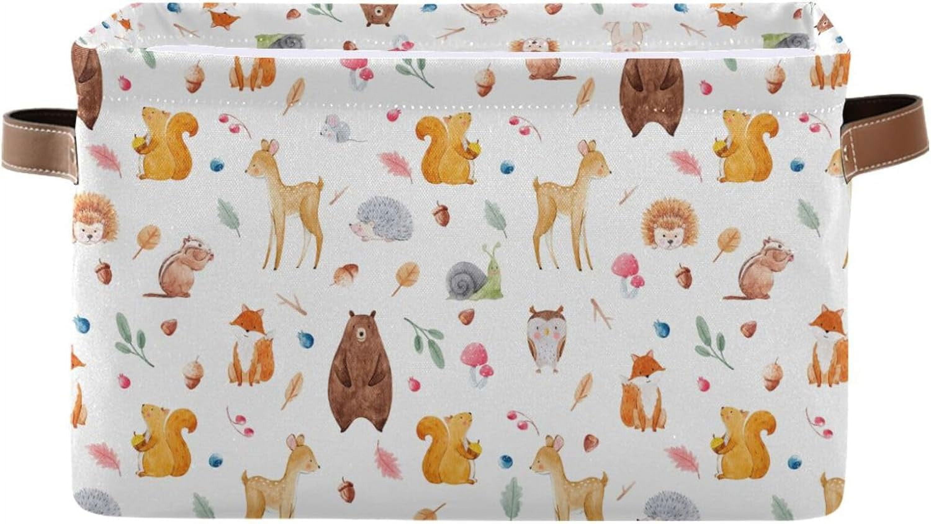 GZHJMY Storage Basket Cute Animals Foldable Canvas Laundry Baskets Bin ...