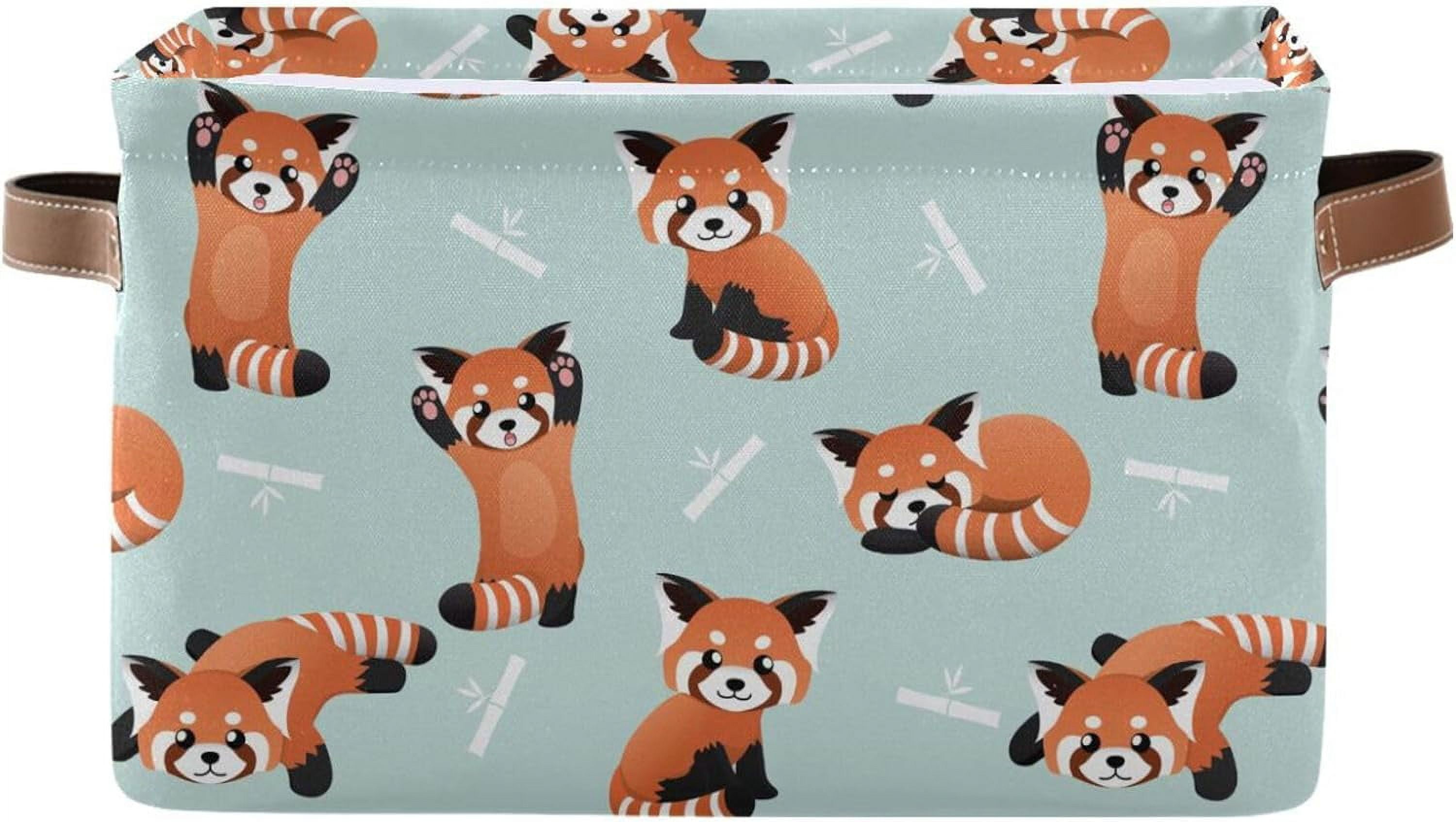 GZHJMY Storage Basket Cute Red Panda Foldable Canvas Laundry Baskets ...