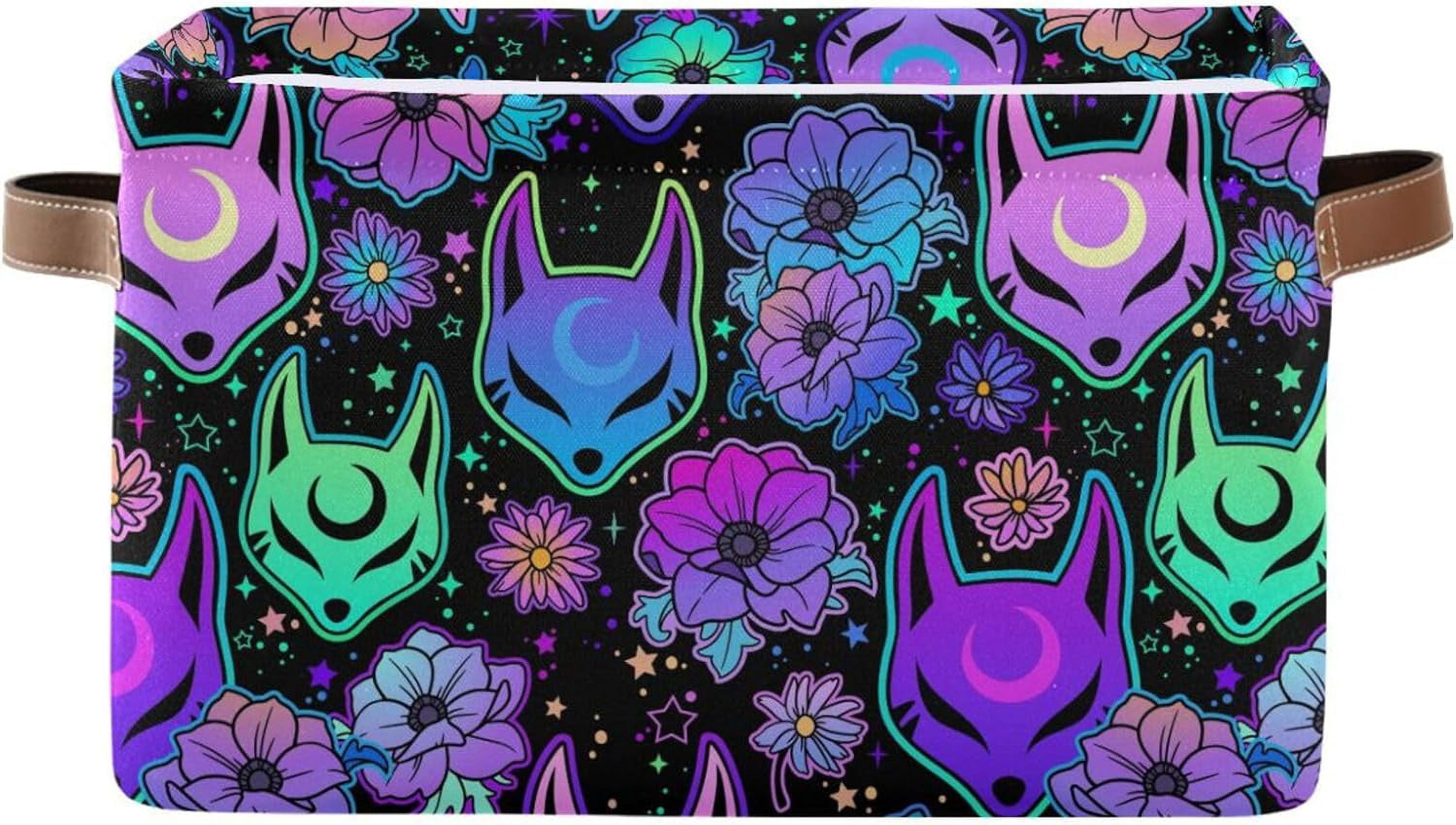 GZHJMY Storage Basket Halloween Fox Foldable Canvas Laundry Baskets Bin ...