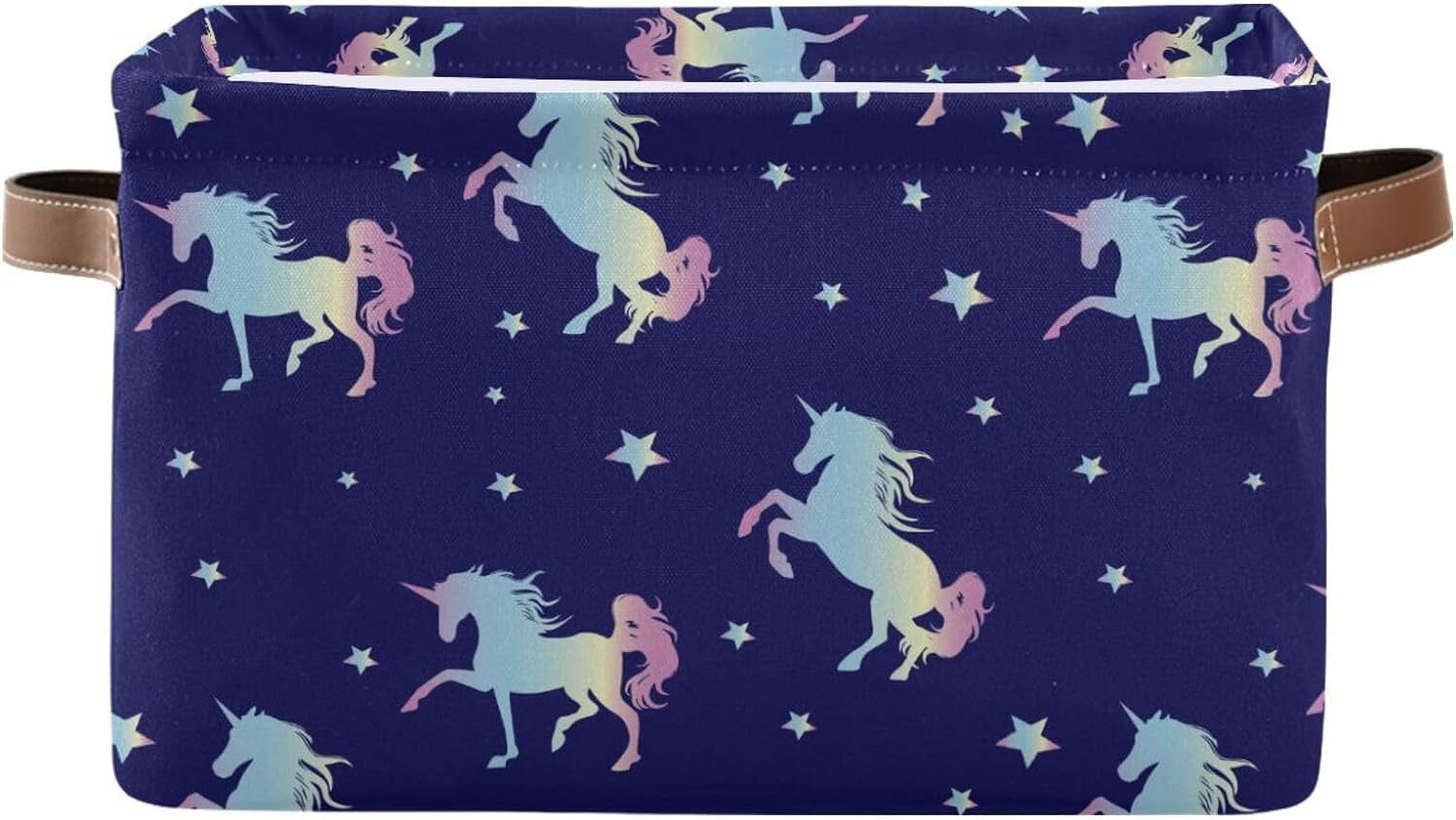 GZHJMY Storage Basket Magic Unicorn Foldable Canvas Laundry Baskets Bin ...