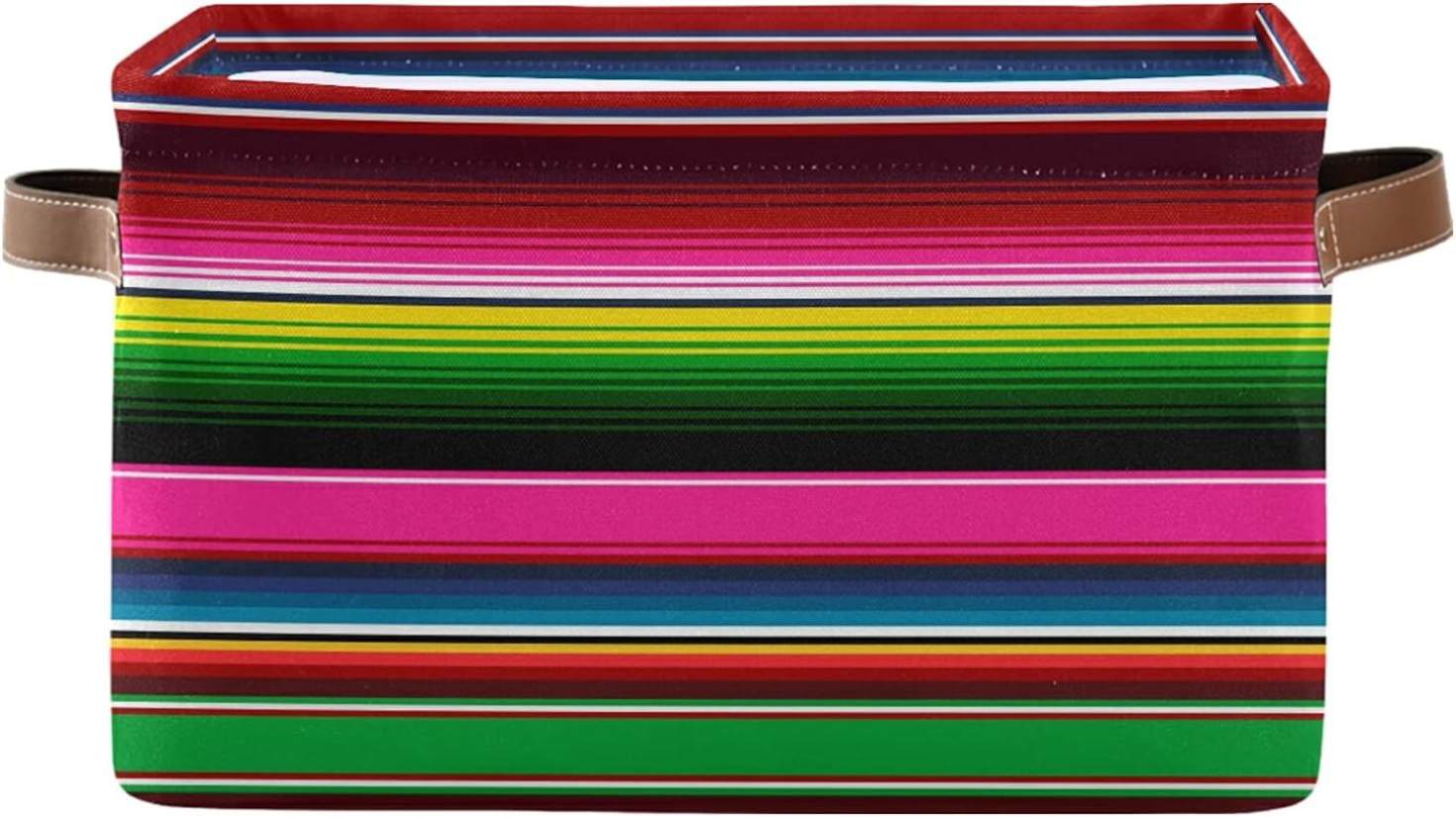 GZHJMY Storage Basket, Mexican Serape Blanket Stripes Colorful Storage ...