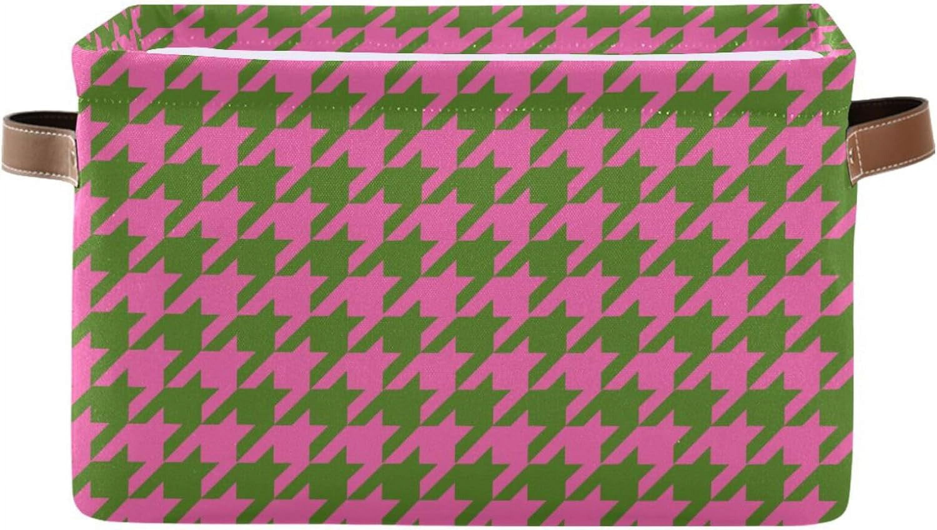 GZHJMY Storage Basket Trendy Houndstooth Foldable Canvas Laundry ...