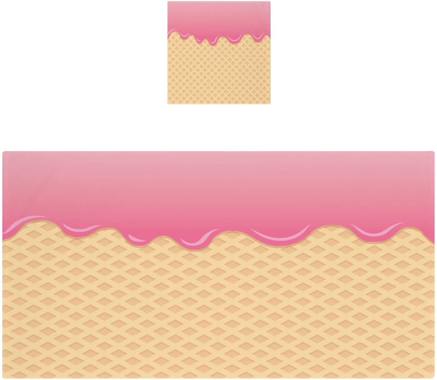 GZHJMY Strawberry Wafer Pattern Bath Towels Set - 1 Bath Towel 1 ...
