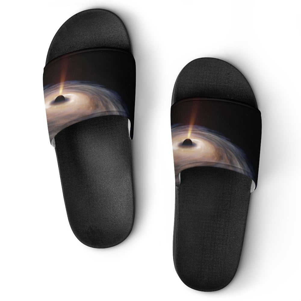 GZHJMY Stylish Slides for Women Men, A Deep Space Black Hole Galaxy ...