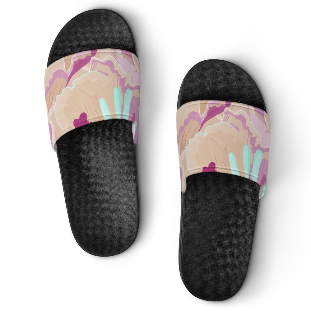 GZHJMY Stylish Slides for Women Men, Abstract Pink Flower Soft Flexible ...