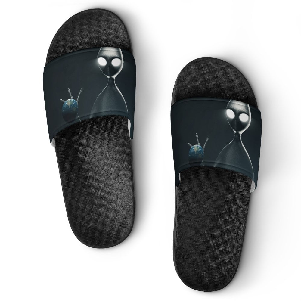 GZHJMY Stylish Slides for Women Men, Aliens in Control of The Earth ...
