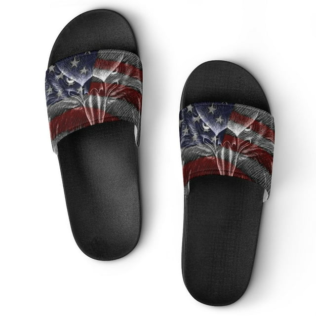 GZHJMY Stylish Slides for Women Men, American Eagle Soft Flexible Slip ...