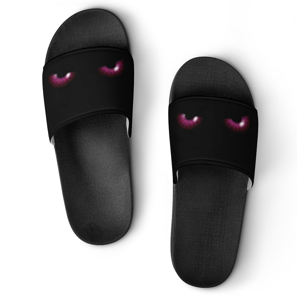 GZHJMY Stylish Slides for Women Men, Angry Red Eyes Soft Flexible Slip ...