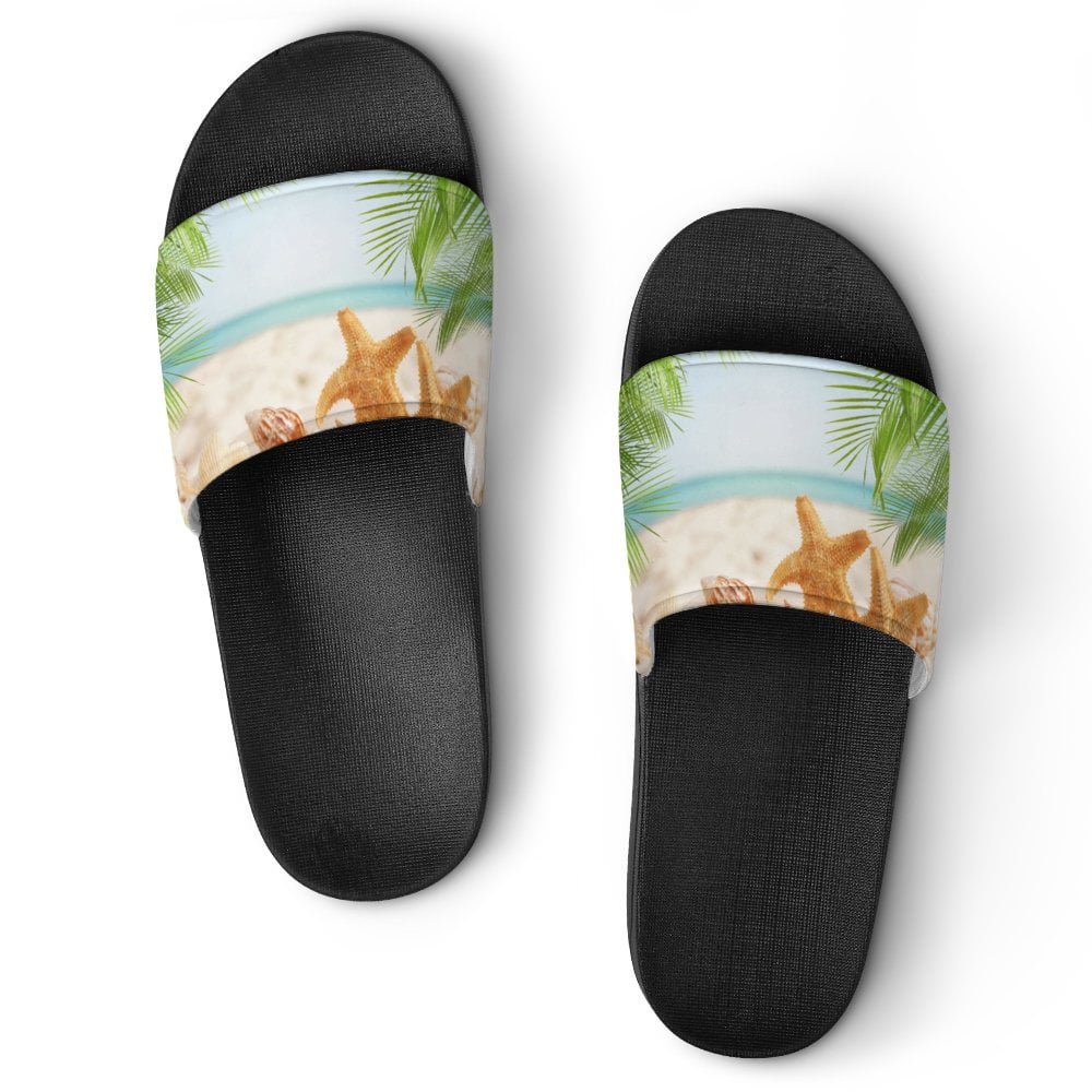 GZHJMY Stylish Slides for Women Men, Beautiful sea stars and seashells ...