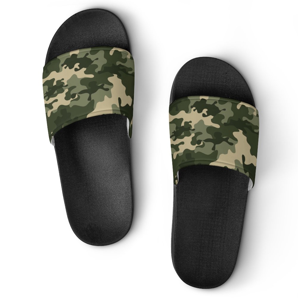 GZHJMY Stylish Slides for Women Men, Camouflage Seamless Pattern Soft ...