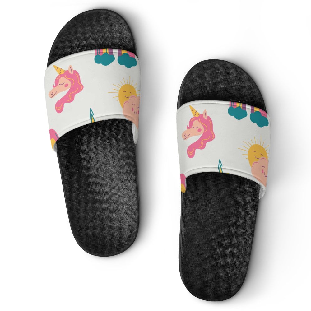 GZHJMY Stylish Slides for Women Men, Cartoon Style Vector Illustration ...