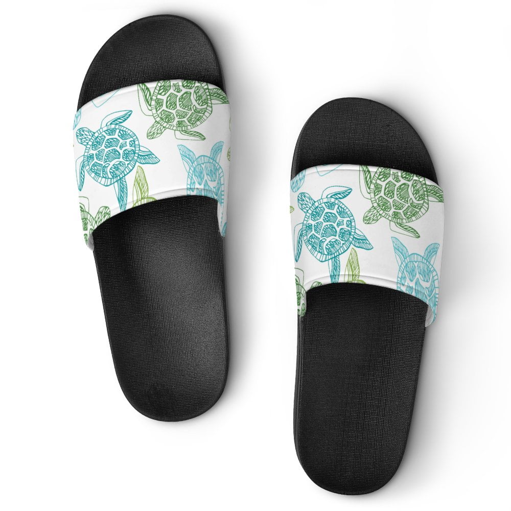 GZHJMY Stylish Slides for Women Men, Cartoon Turtle Soft Flexible Slip ...