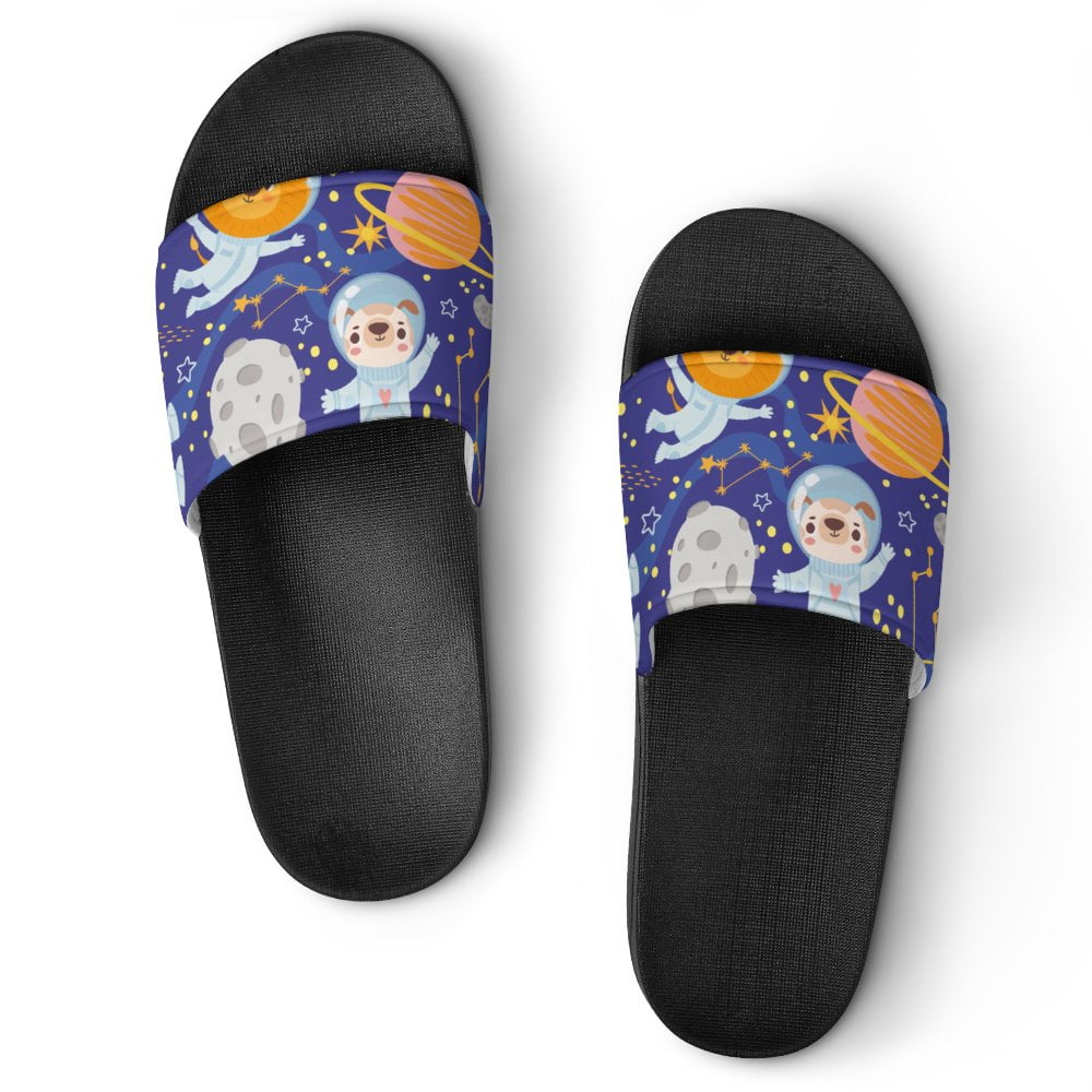 GZHJMY Stylish Slides for Women Men, Cute Cartoon Alien Astronaut Soft ...