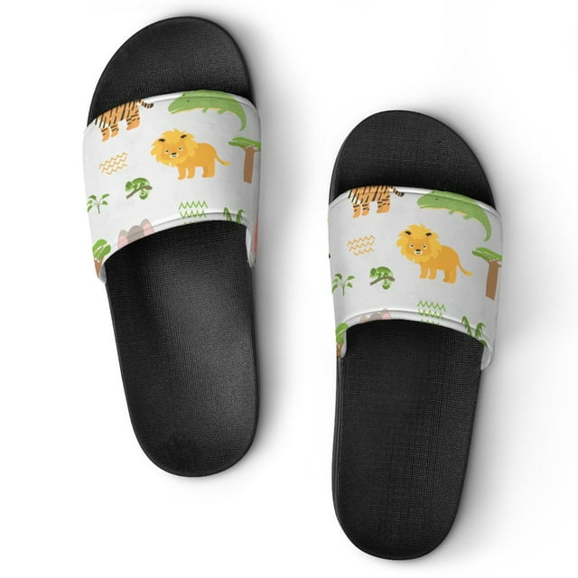 GZHJMY Stylish Slides for Women Men, Cute Cartoon Animals and Plants ...