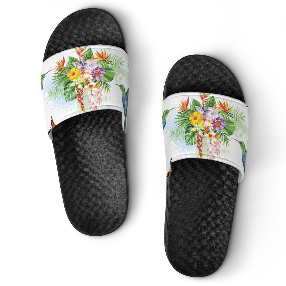 GZHJMY Stylish Slides for Women Men, Flower and Butterfly Soft Flexible ...