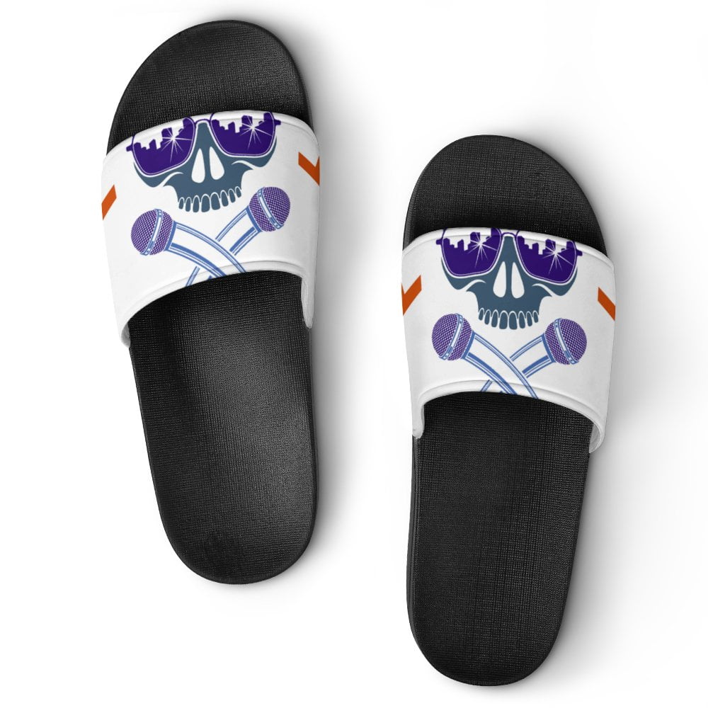 GZHJMY Stylish Slides for Women Men, Hip Hop Music Vector Logo Soft ...