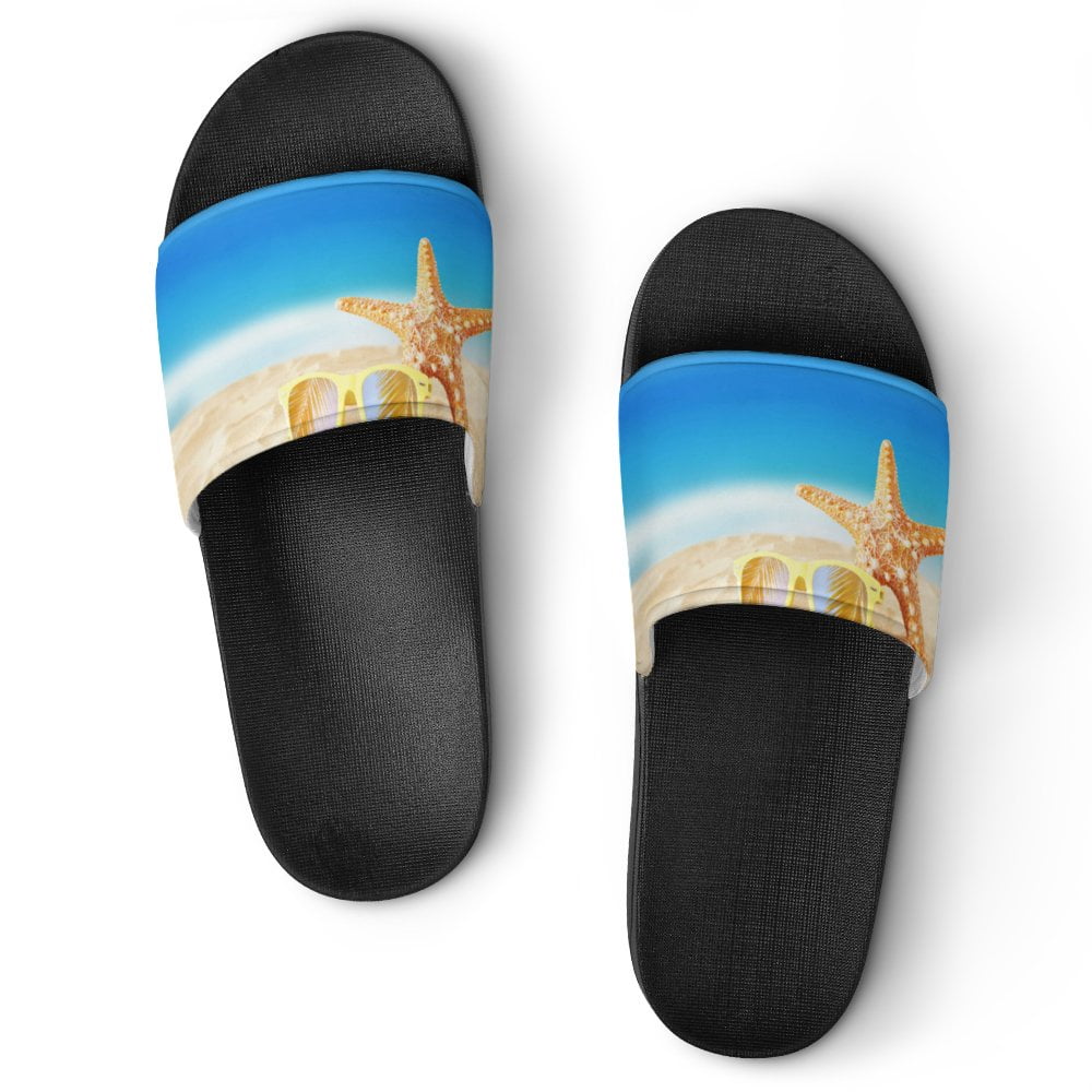 GZHJMY Stylish Slides for Women Men, Holidays. Sand Beach, Sunglasses ...