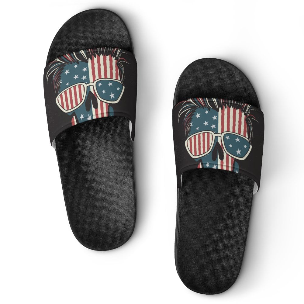GZHJMY Stylish Slides for Women Men, Modern American Skull Like The ...
