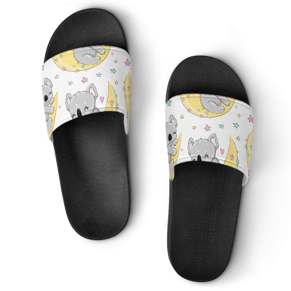GZHJMY Stylish Slides for Women Men, Moon and Sleeping Koala Soft ...