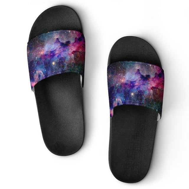 GZHJMY Stylish Slides for Women Men, Nebula and Galaxies in Space Soft ...
