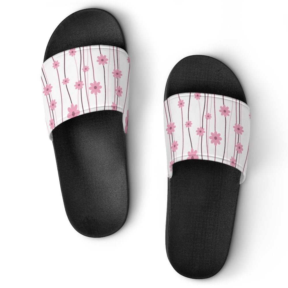 GZHJMY Stylish Slides for Women Men, Pink Flower Cute Floral Soft ...