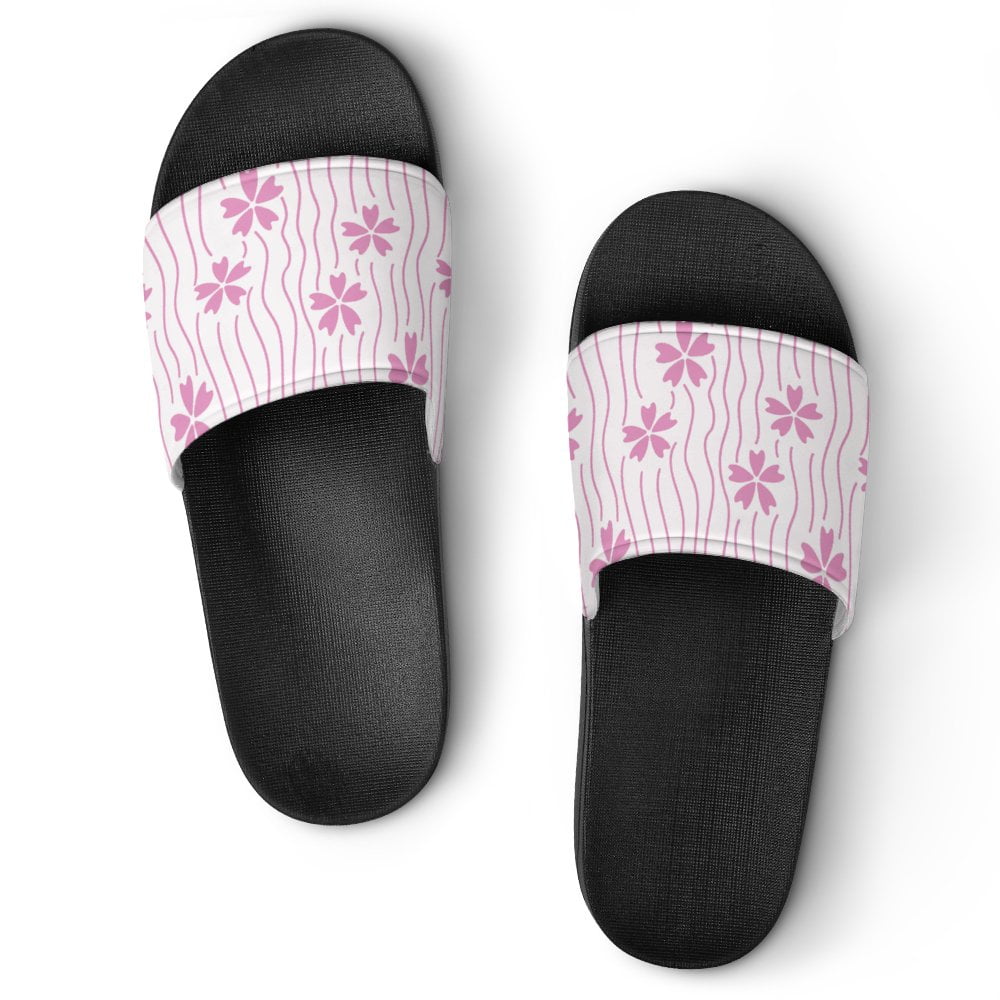 GZHJMY Stylish Slides for Women Men, Pink Sakura/cherry Bloosom Flower ...