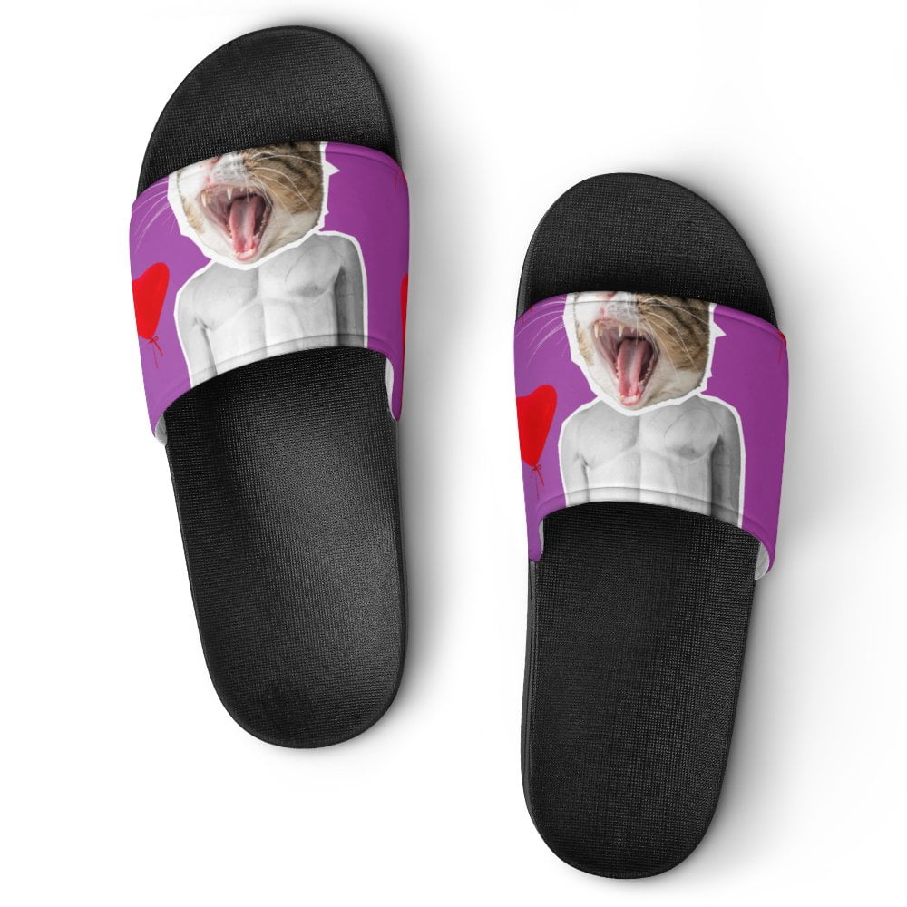 GZHJMY Stylish Slides for Women Men, Pop Art Concept Design Soft ...