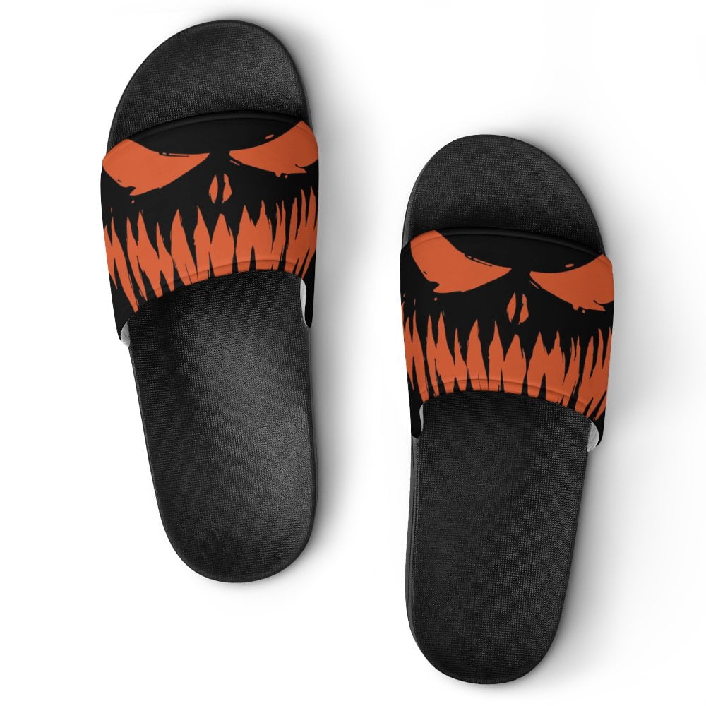 GZHJMY Stylish Slides for Women Men, Pumpkins Faces Silhouettes Soft ...