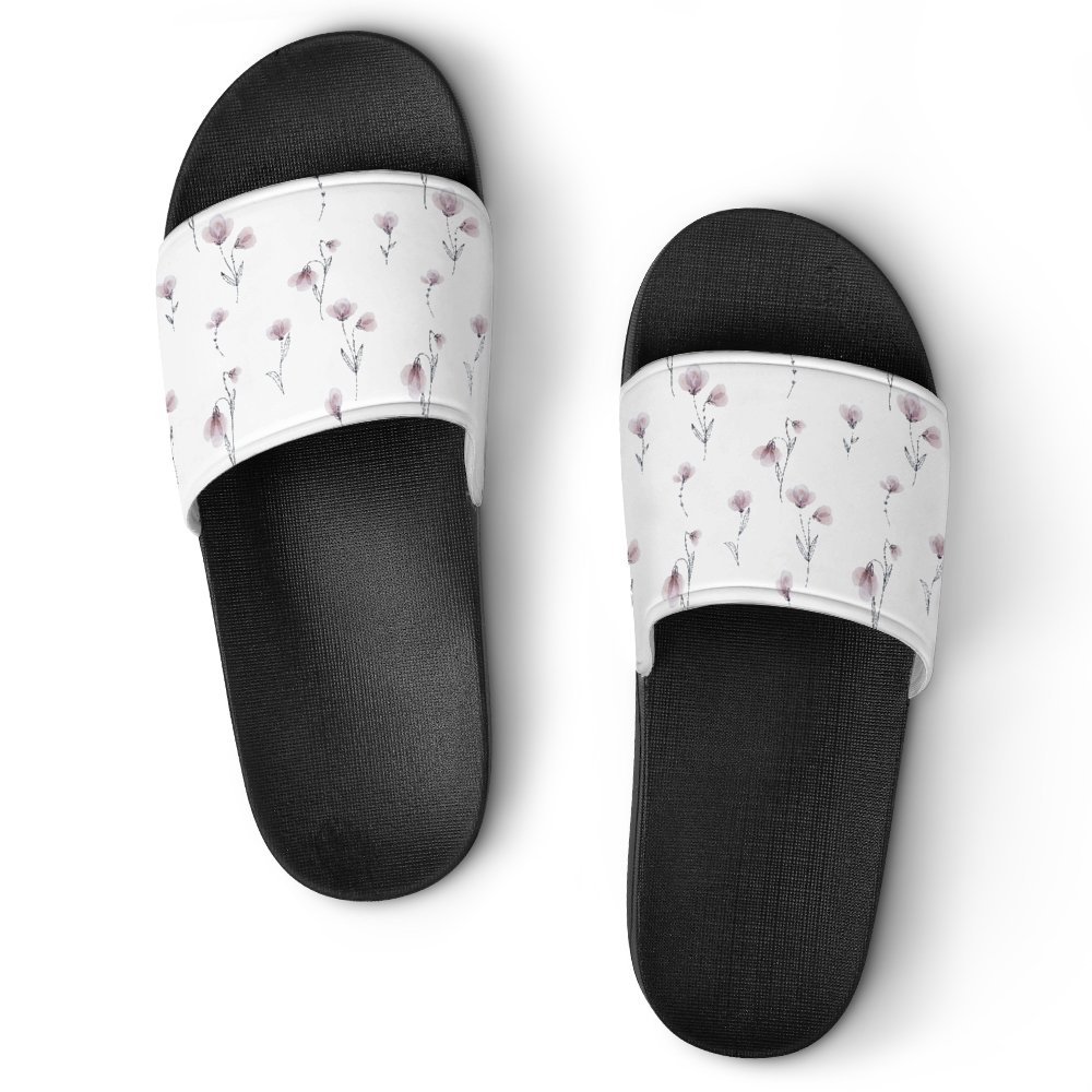 GZHJMY Stylish Slides for Women Men, Purple Flower Soft Flexible Slip ...
