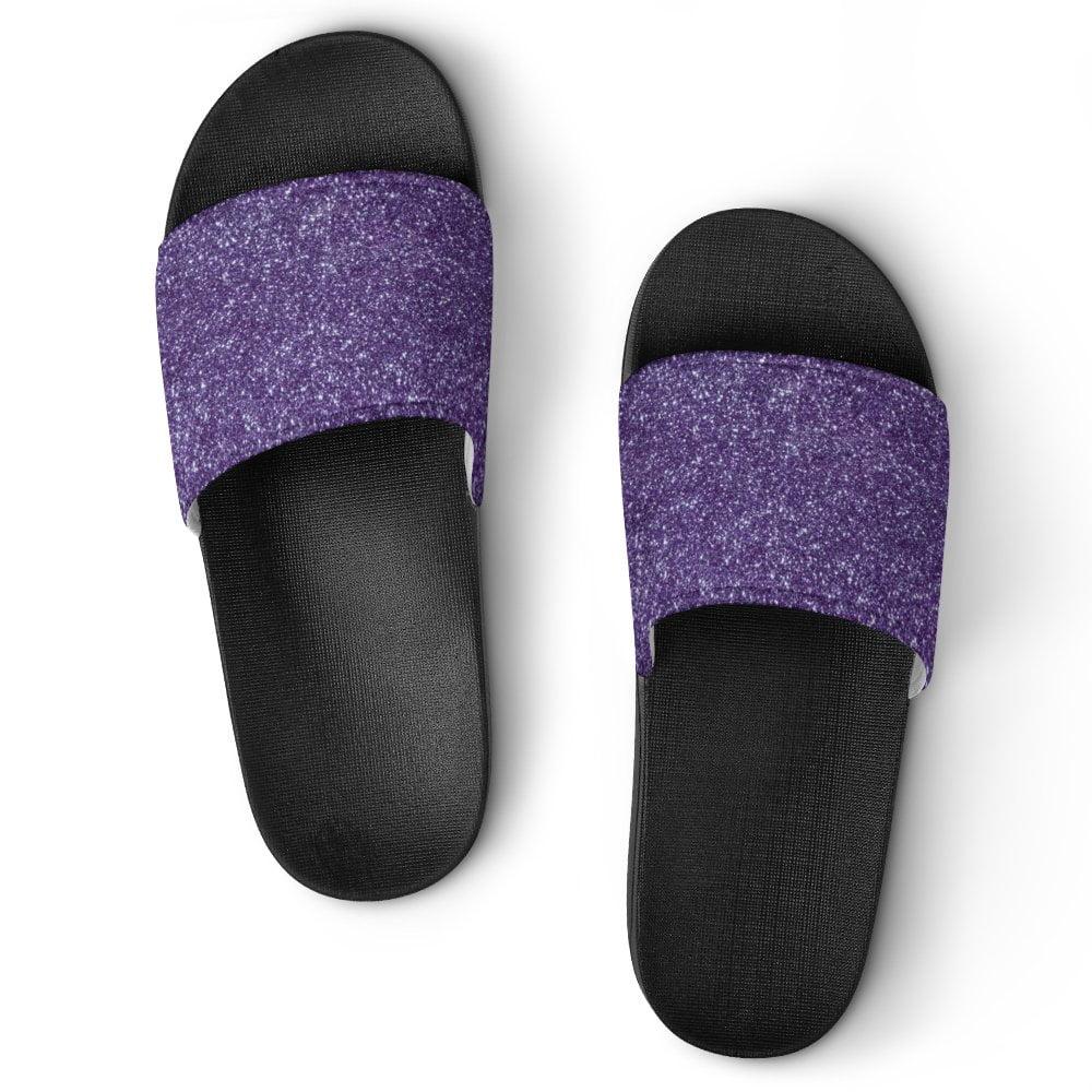 GZHJMY Stylish Slides for Women Men, Purple Stars Dust Particles ...